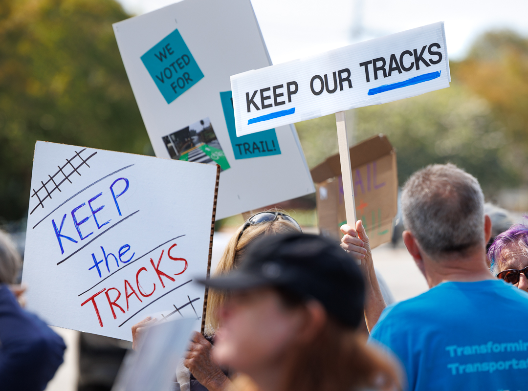 Advocates rally in Live Oak in support of rail, urge RTC to keep tracks ...
